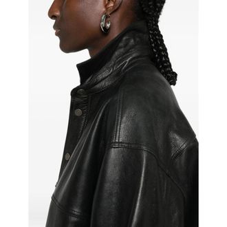 Haikure Calf Leather Jacket - Black