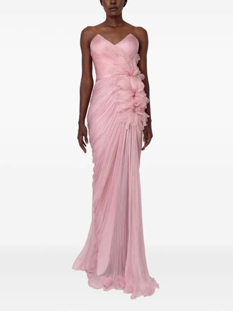 Iris Serban Rafael Maxikleid mit Blumen - Rosa
