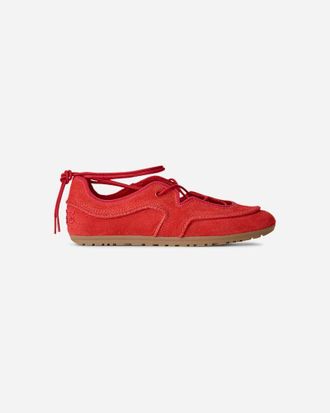 UGG Quill Ballerina-Sneaker f&uuml;r Damen in Red Pepper, Gr&ouml;&szlig;e Wildleder