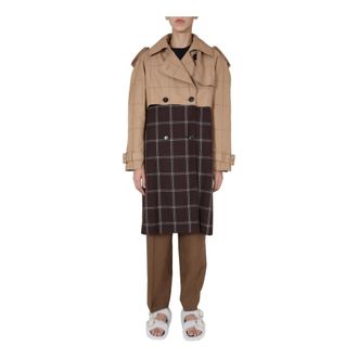Marni Zweireihiger Trenchcoat - - Coats - Damen - Mehrfarbig - XS