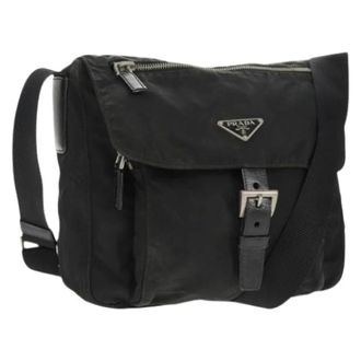 Prada Sac bandouli&egrave;re en nylon Pre-owned - Femme - Pre-owned - Noir - Taille: ONE Size