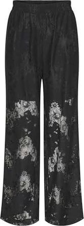 Pieces Pcnorinne Hw Pantalon Droit Tissu, Noir, M Femme