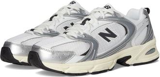 New Balance 530 Baskets Unisexes pour Adulte, Argent métallisé/Ciment Noir, 36 EU