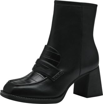 Tamaris Damen Boots mit Absatz Vegan; BLACK/schwarz; 38 EU