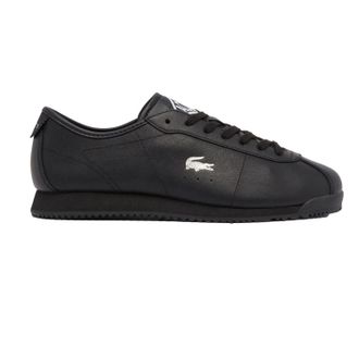 Lacoste Club Low Sneaker f&uuml;r Herren, Leder, niedrig geschnitten, Flach (Schwarz)