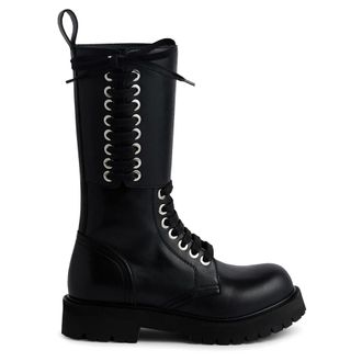 Paco Rabanne Schwarze Lederstiefel im Grunge-Stil - - Shoes - Damen - Schwarzk - 38 EU
