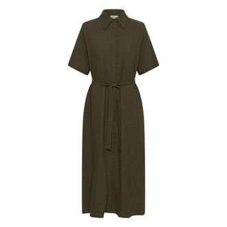 MY ESSENTIAL WARDROBE MWDias SS Boxy Shirtdress - - Dresses - Damen - Gr&uuml;n - S