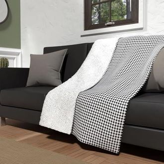 Soleil d'Ocre Plaid, Schwarz, 120 x 160 cm