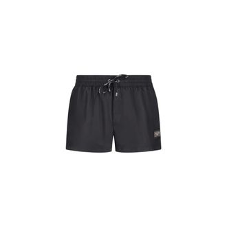 Dolce & Gabbana Homme, Maillots de bain, Noir, Taille: L Boxer Court avec Pochette