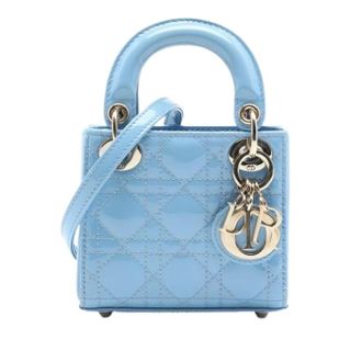 Dior Sac Mini Lady Dior doccasion - Femme - Pre-owned - Bleu - Taille: ONE Size