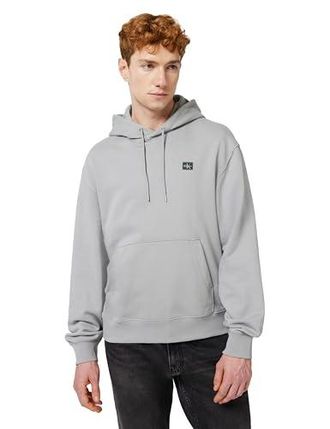 Calvin Klein Sweat &agrave; Capuche Homme Terry Badge avec Capuche, Gris (Formal Gray), M