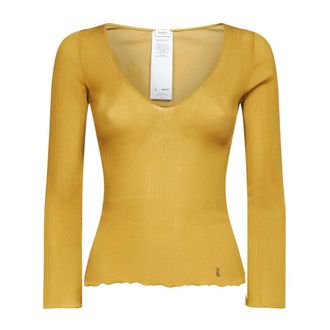 Saint Laurent Damen, Strickwaren, Gelb, SGr&ouml;&szlig;e