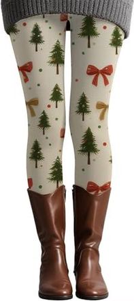 Generic Pantalon de pyjama de No&euml;l pour femme - Imprim&eacute; P&egrave;re No&euml;l - Taille &eacute;lastique - Doux et confortable - Longueur cheville - Legging de No&euml;l anti-cellulit