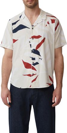 s.Oliver Resort Fit: Gemustertes Kurzarmhemd aus Viskosemix