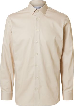 Selected Herren Slhslim-Performance Shirt Ls Noos, Oatmeal, XL EU