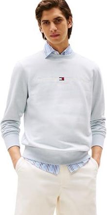 Tommy Hilfiger Sweat Homme Tommy Logo sans Capuche, Gris (Bros B0802), XXL