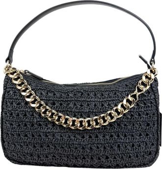 Twinset Femme, Sacs, Noir, Taille: ONE Size Sac bandouli&egrave;re en raphia Liliane