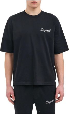 Dsquared2 Homme, Tops, Noir, Taille: L T-shirt ample signature