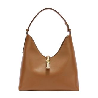 Furla Leder Hobo Tasche in Brandy Farbe - - Bags - Damen - Braun - ONE SIZE