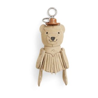 Polo Ralph Lauren Bijou de sac Western Polo Bear en cuir - Femme - Accessoires - Beige - Taille: ONE Size