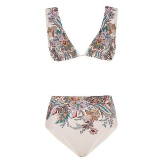 Zimmermann Femme, Maillots de bain, Multicolore, Taille: 38 FR Bikini à Large Épaule dans le Style Rhiannon