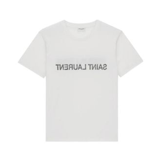 Saint Laurent Reverse Logo T-shirt - - Tops - Herren - Wei&szlig; - L