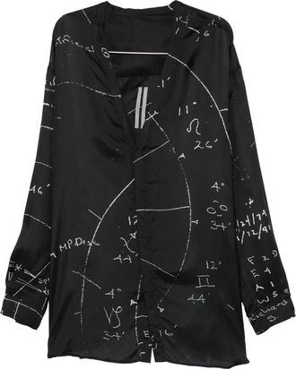 Rick Owens Homme, Chemises, Noir, Taille: M Concordian Shirt