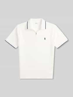Polo Ralph Lauren Regular Fit Poloshirt aus Baumwoll-Mix mit Rei&szlig;verschluss