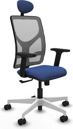 Piqueras y Crespo Stuhl mit verstellbaren Armlehnen, h&ouml;henverstellbare Lendenwirbelst&uuml;tze und festes Kopfteil, ausgestattet mit 3 Positionen und Schneideschaum. Grau/Ma