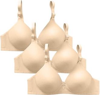 Generic Lingerie mince grande taille sans armatures Soutien-gorge de rassemblement maman soutien-gorge anti-affaissement soutien-gorge fermeture avant, bleu, 