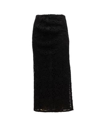 Valentino Garavani Floral Lace Skirt - Black