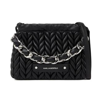 Karl Lagerfeld Femme, Sacs, Noir, Taille: ONE Size K/Weave Chain Crossbody Bag