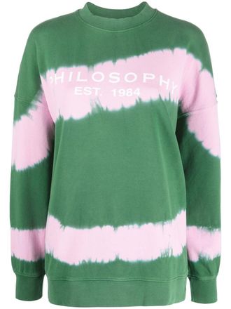 Philosophy di Lorenzo Serafini sweat &agrave; logo imprim&eacute; - Vert