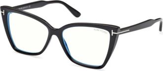 Tom Ford Blue Block Square Cat Eye Opticals - - Accessories - unisex - Schwarzk - 55 MM