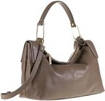 Pierre Cardin Sac &agrave; bandouli&egrave;re pour femme en cuir v&eacute;ritable Made in Italy 39 x 23 x 12 cm 55091, taupe, Taille unique