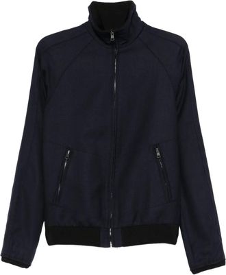 Balenciaga veste à col montant (années 2010) - Bleu