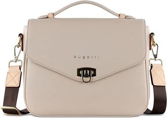 Bugatti Ella Classic - Sac bandoulière pour femme, cuir synthétique, sac à main - Beige