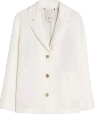 Max Mara Femme, Vestes, Blanc, Taille: 46 FR Carlotta Blazer