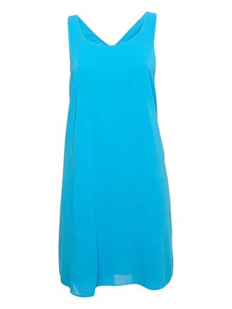 Alice & Olivia robe en soie à design sans manches - Bleu