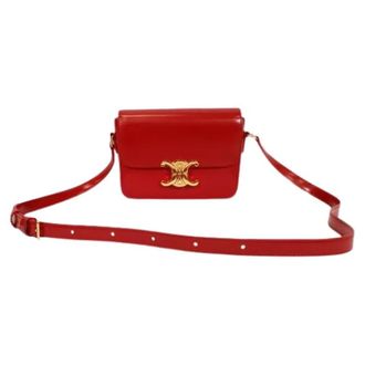 Celine Pre-owned Sac bandouli&egrave;re Classique Triomphe - Femme - Pre-owned - Rouge - Taille: ONE Size