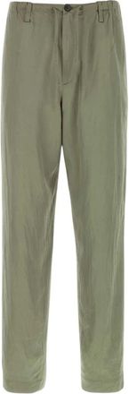 Dries Van Noten Homme, Pantalons, Vert, Taille: L Satin Penny Pant