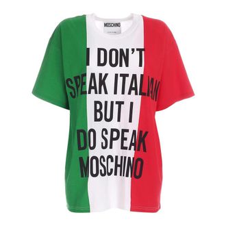 Moschino Buntes Statement T-Shirt - - Tops - Damen - Mehrfarbig - 2XS