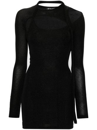 Ottolinger robe courte &agrave; d&eacute;coupes - Noir