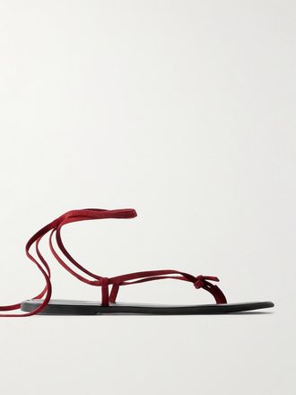 The Row Sandales En Daim - Rouge