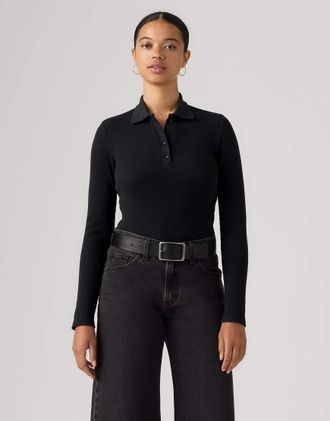Levi's Rory polo &agrave; manches longues noir