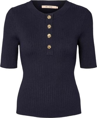 Rue de Femme RUE de Femme, Femme, Pulls, Noir, Taille: 46 FR Tricot &agrave; col rond
