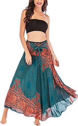 TOMWELL Jupe Longue Femme Ete Jupe Taille Haute Jupe Grande Taille Sexy Robe Maxi Robe Asymetrique Jupe Tulle Femme B Bleu Taille Unique