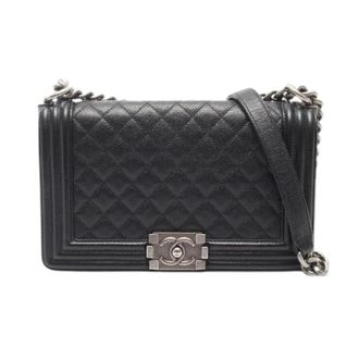 Chanel Pre-owned Boy Schultertasche aus genarbtem Kalbsleder - - Pre-owned - Damen - Schwarzk - ONE SIZE