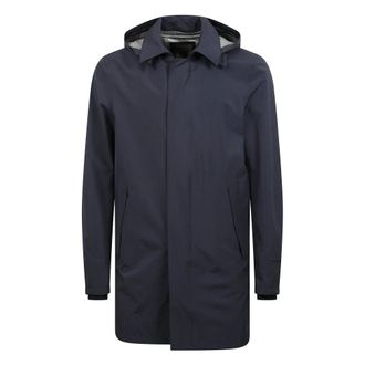 Herno Homme, Manteaux, Bleu, Taille: XL Veste imperm&eacute;able &agrave; capuche, fermeture frontale