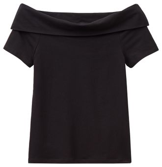 Benetton Damen 3903d401a T-Shirt, Schwarz, XX-Small